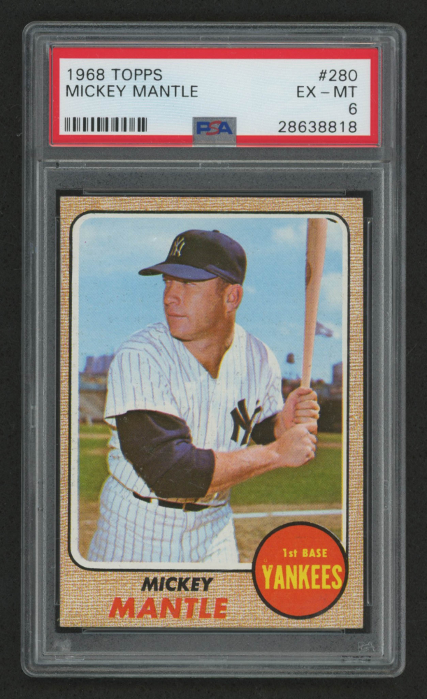 1968 Topps #280 Mickey Mantle (PSA 6) | Pristine Auction