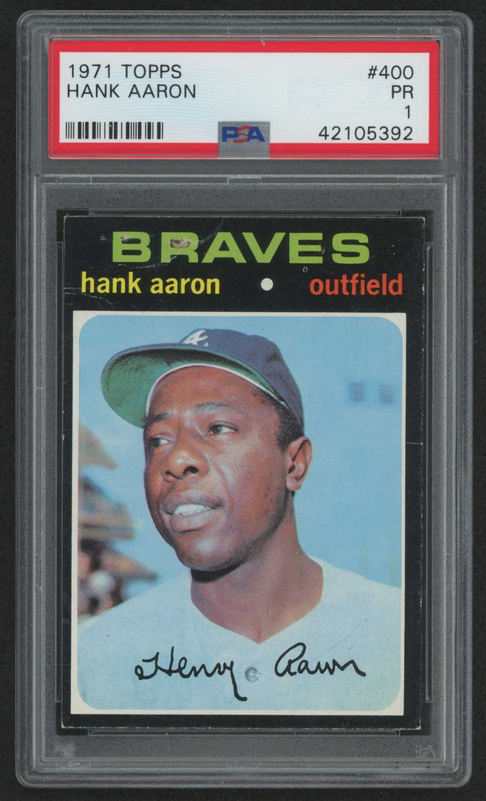 1971 Topps #400 Hank Aaron (PSA 1) | Pristine Auction
