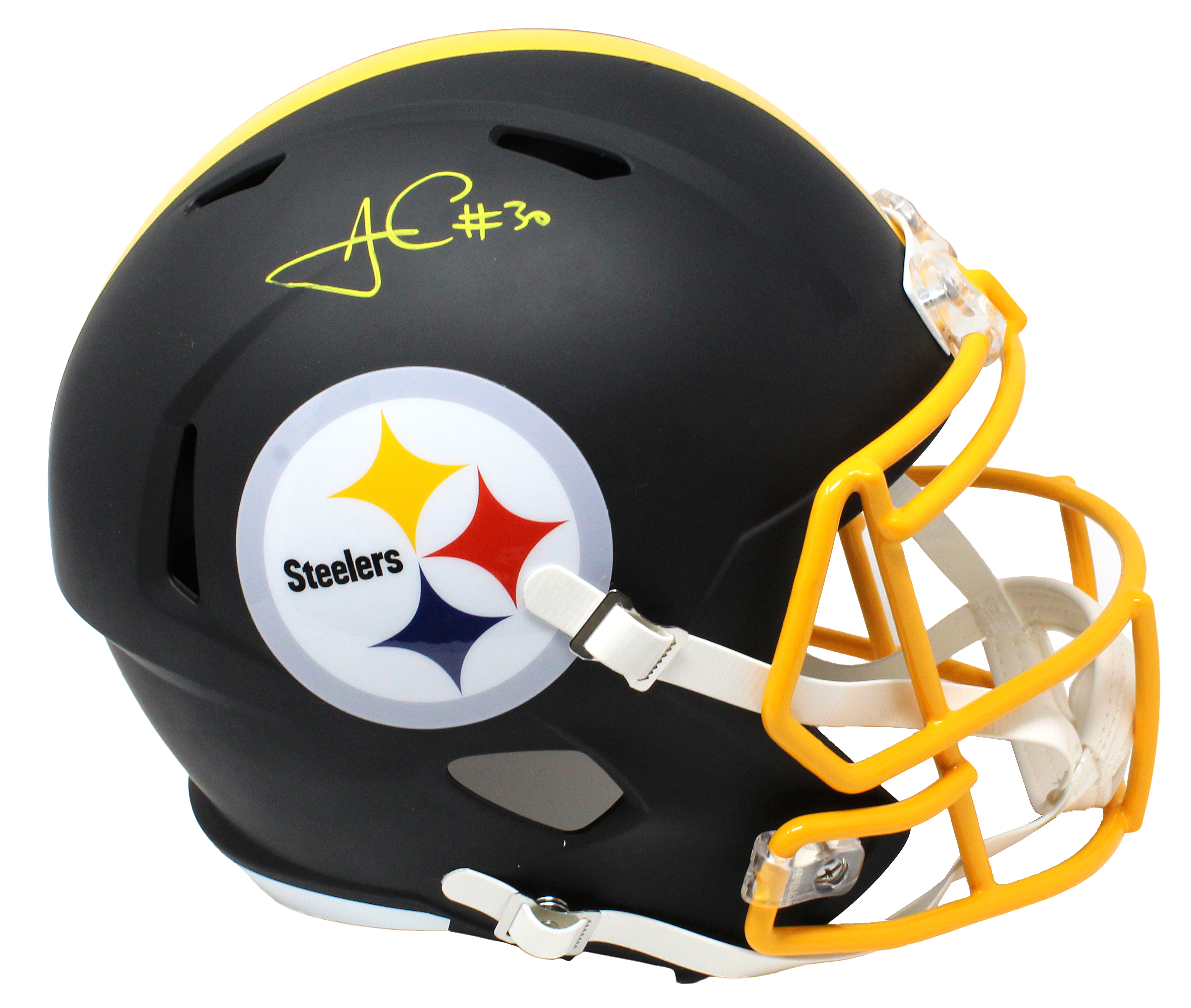 James Conner Signed Pittsburgh Steelers Matte Black Full-Size Speed ...