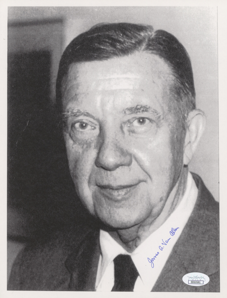 James Van Allen Signed 8.5x11 Photo (JSA COA) | Pristine Auction