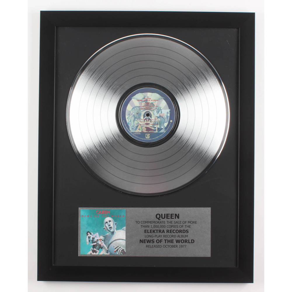 Queen Custom Framed 15.75x19.75 Silver Plated "News of the World ...