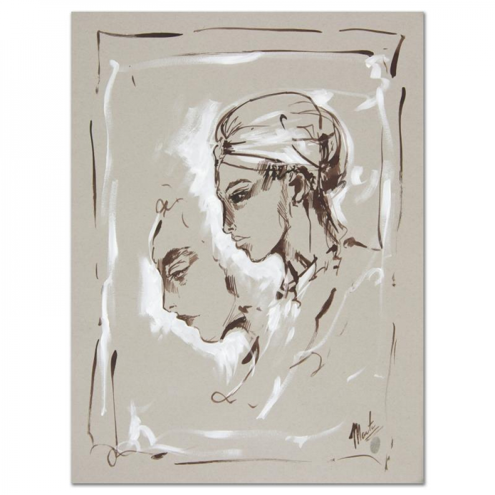 Marta Wiley Signed "Study 13" 18x24 Original Ink Sketch with Thumb ...