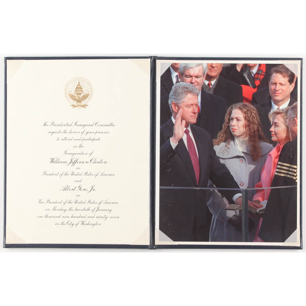 Bill Clinton Official Presidential Inauguration Invitation with Display ...