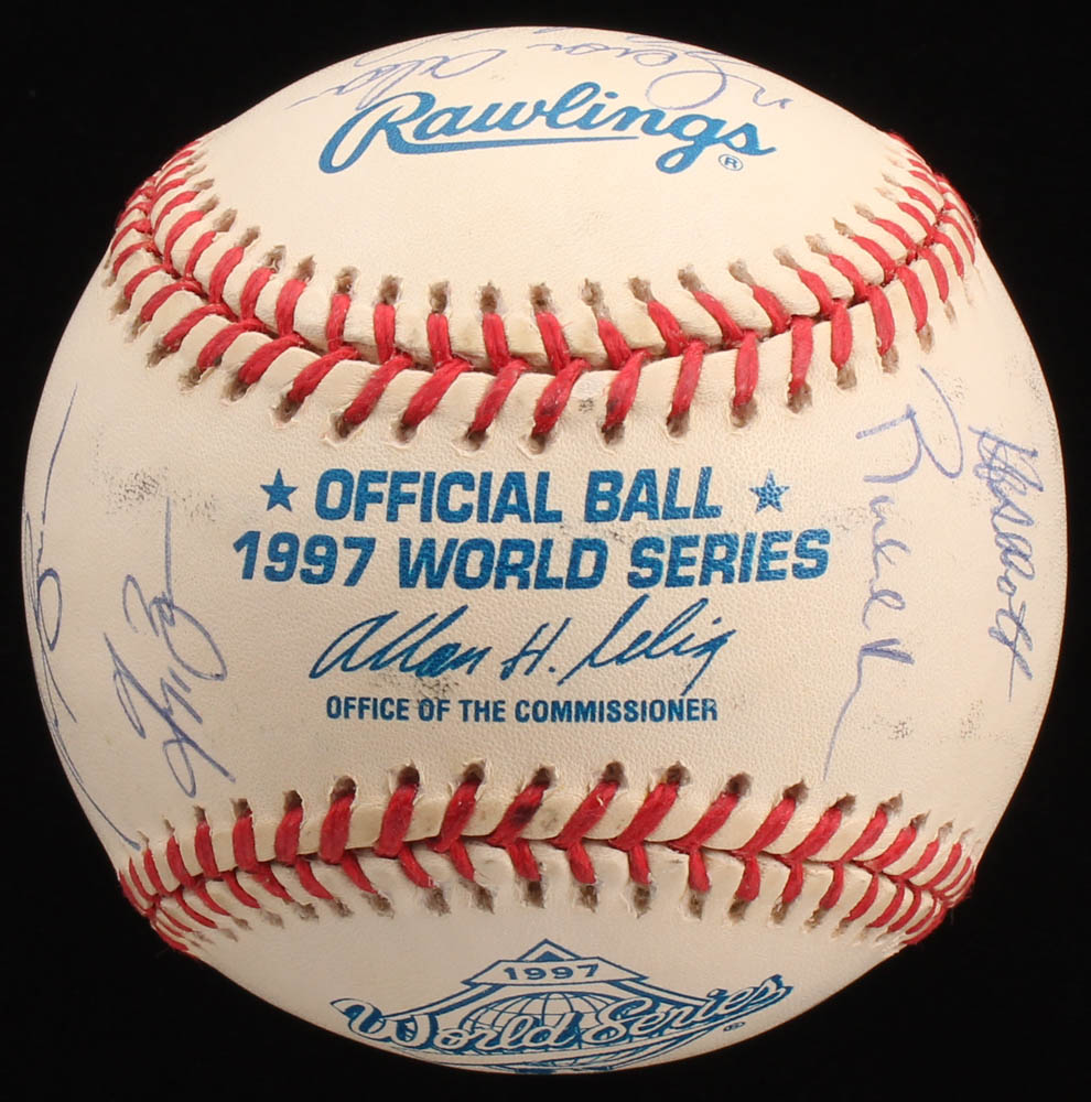 Florida Marlins 1997 World Series Logo Baseball Team-Signed by (15 ...