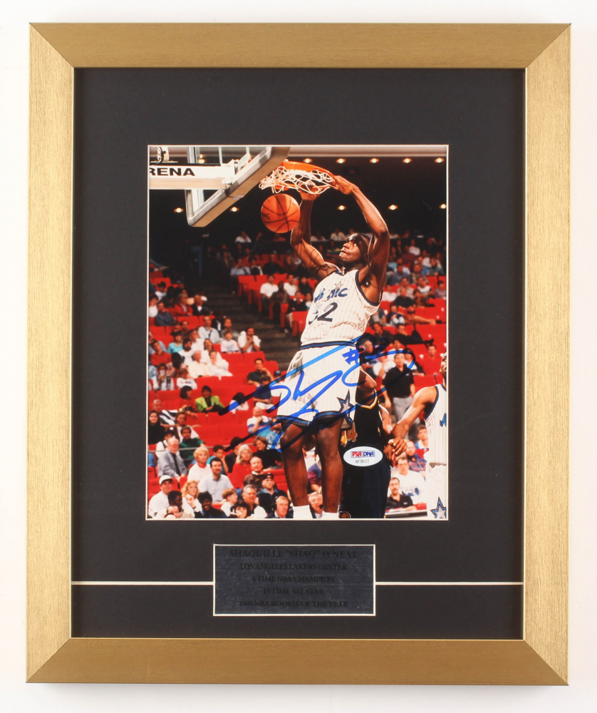 Shaquille O'Neal Signed Orlando Magic 14x17 Custom Framed Photo (PSA ...