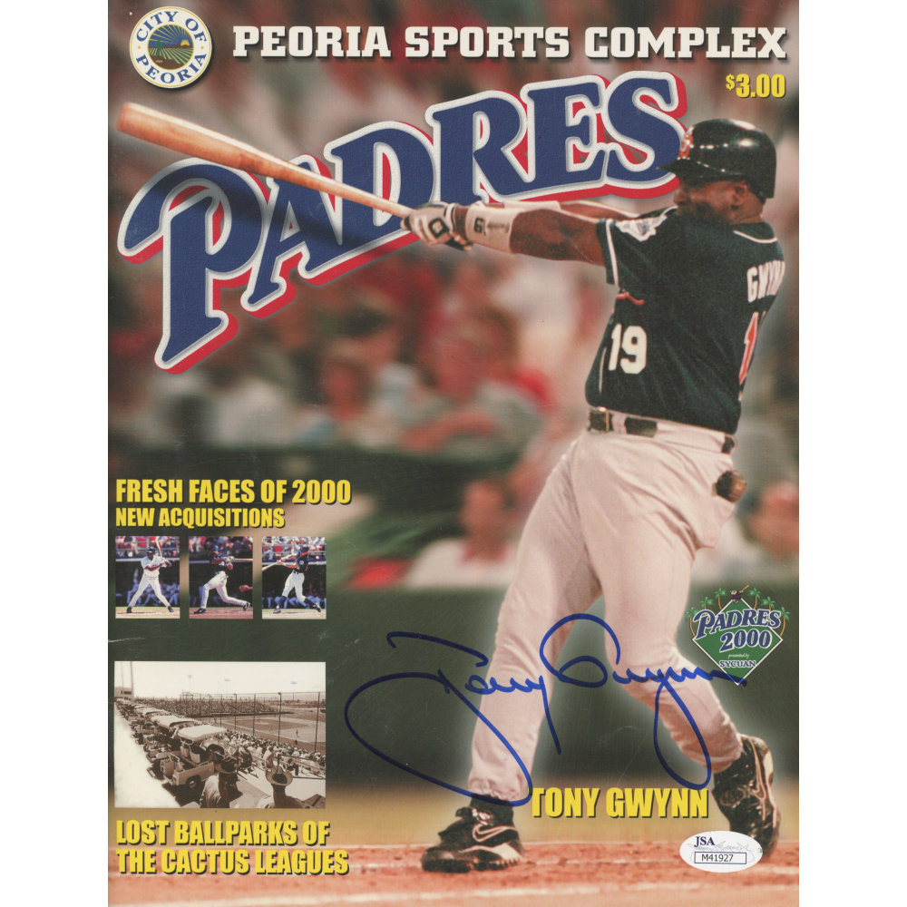 Tony Gwynn Signed San Diego Padres 2000 Spring Training Magazine (JSA ...