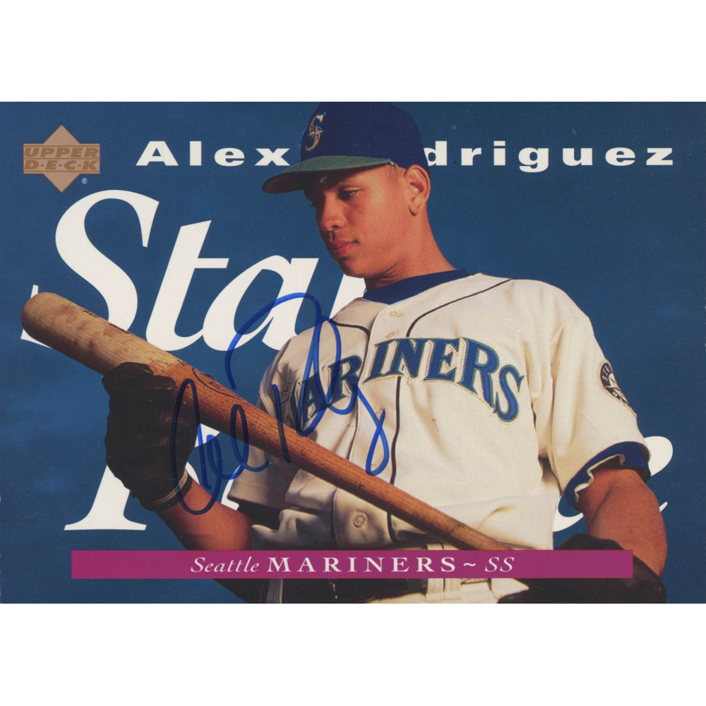 Alex Rodriguez Signed 1995 Upper Deck #215 Star Rookie on Jumbo 5x7 ...