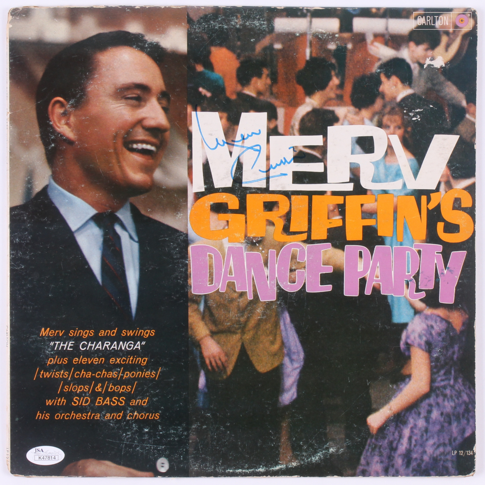 Merv Griffin Signed "Merv Griffin's Dance Party" Vinyl Record Album ...