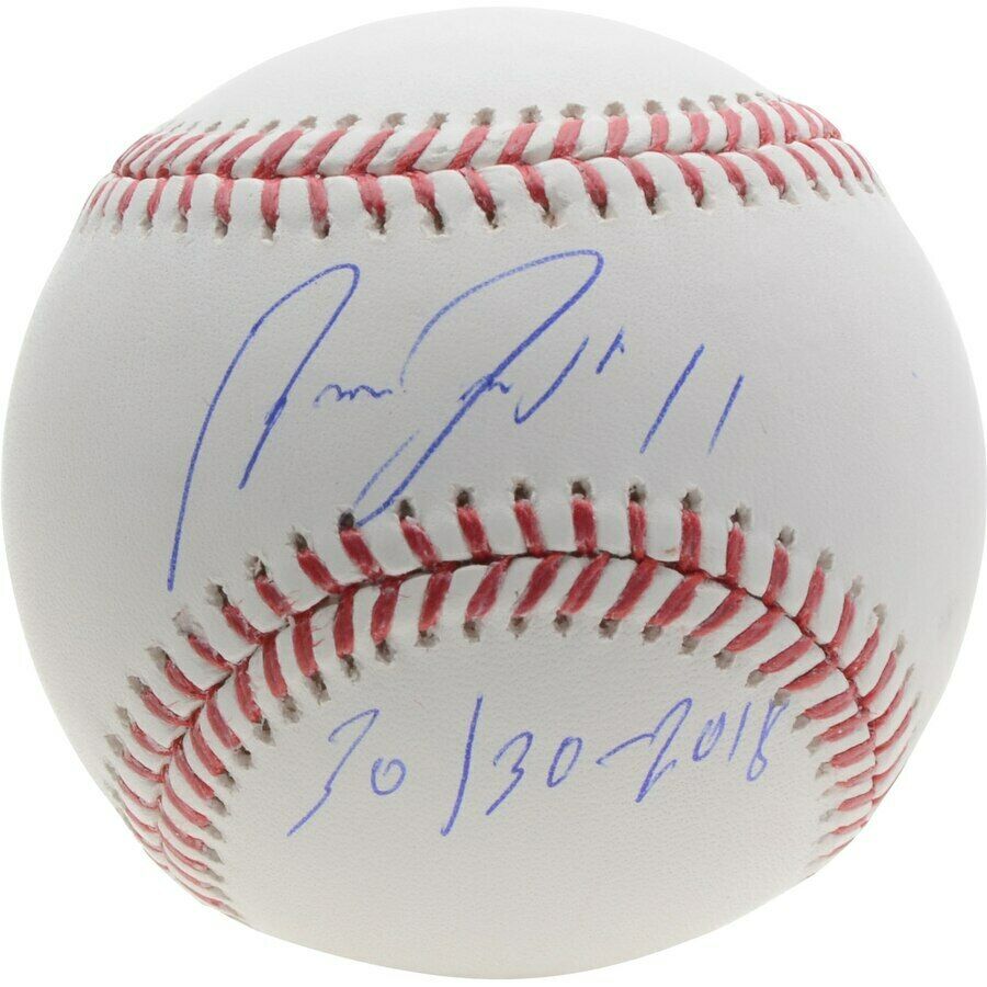 Jose Ramirez Signed OML Baseball Inscribed "30/30 - 2018" (Fanatics ...