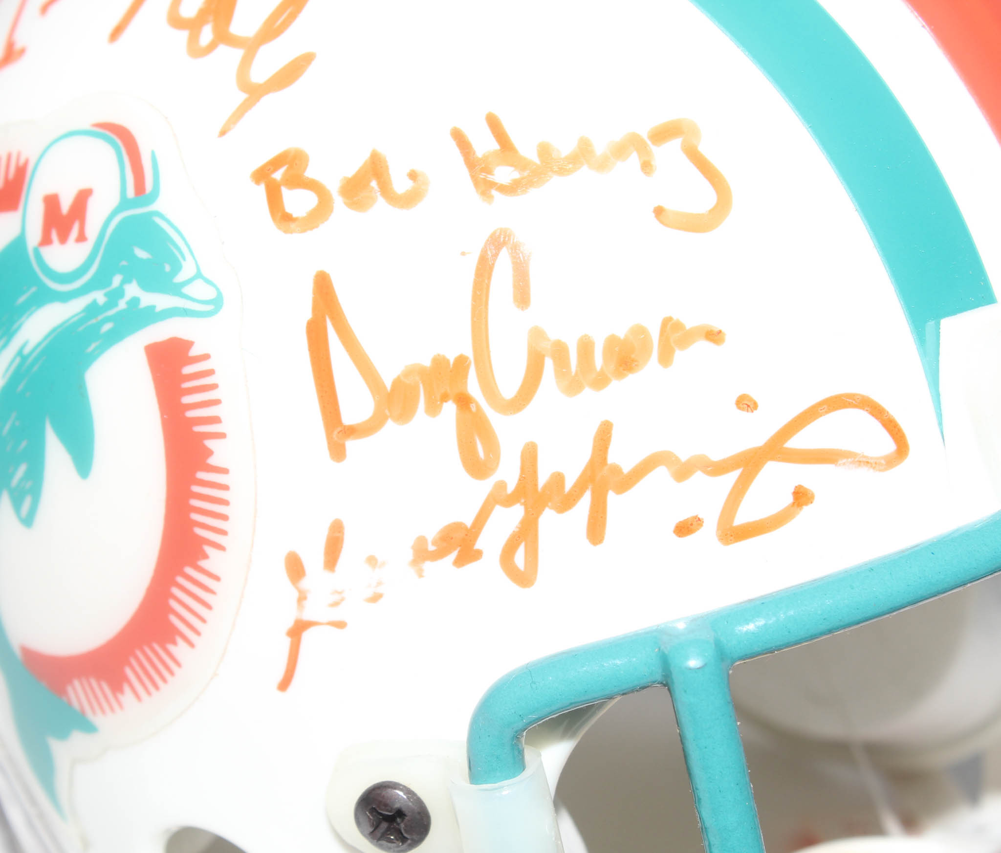 1972 Miami Dolphins Mini-Helmet Signed by (7) with Marv Fleming, Mike ...