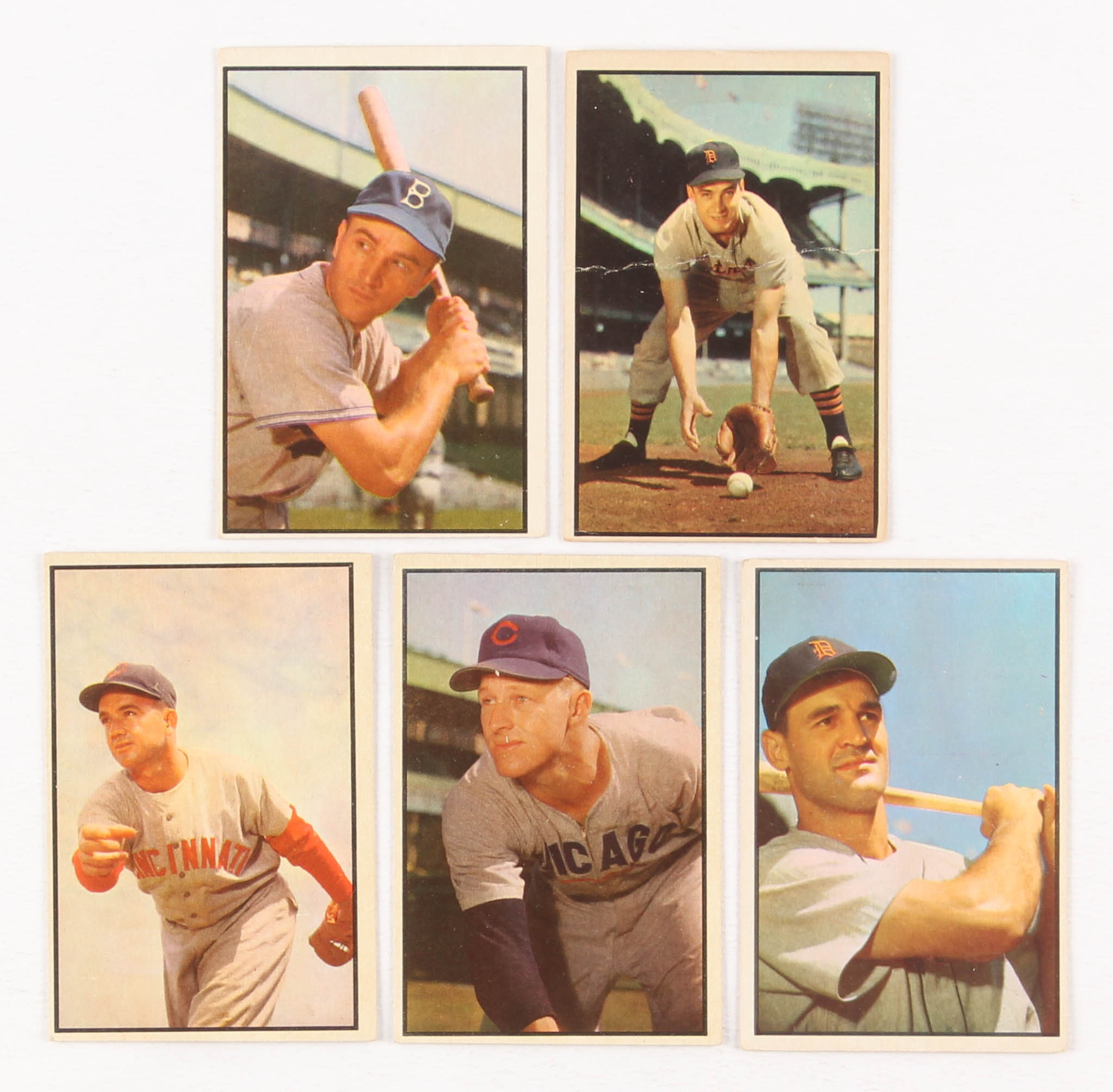 Lot of (25) 1953 Bowman Color Baseball Cards with #45 Walt Dropo, #125 ...