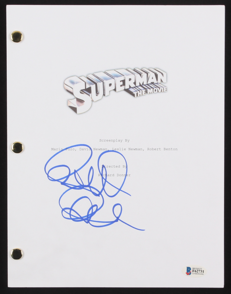Richard Donner Signed "Superman: The Movie" Full Movie Script (Beckett ...