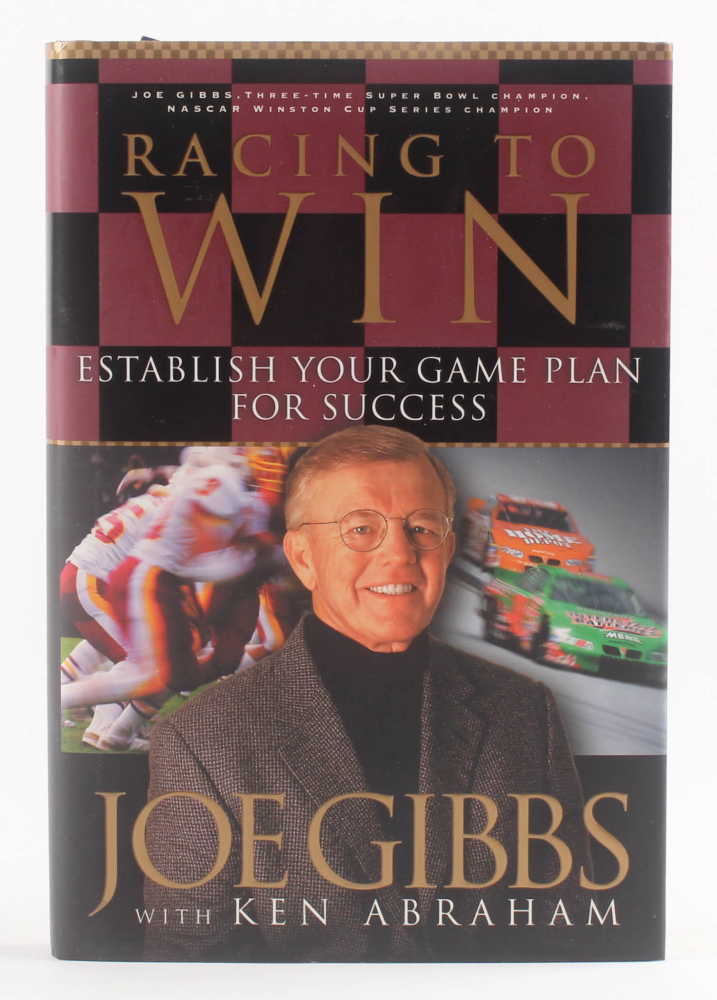Joe Gibbs Signed "Racing To Win" Hard Cover Book (Beckett COA ...