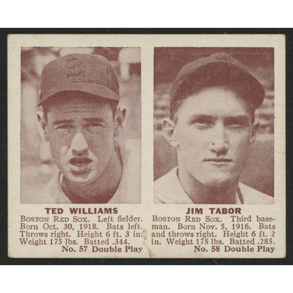 1941 Double Play #57 Ted Williams / Jim Tabor | Pristine Auction