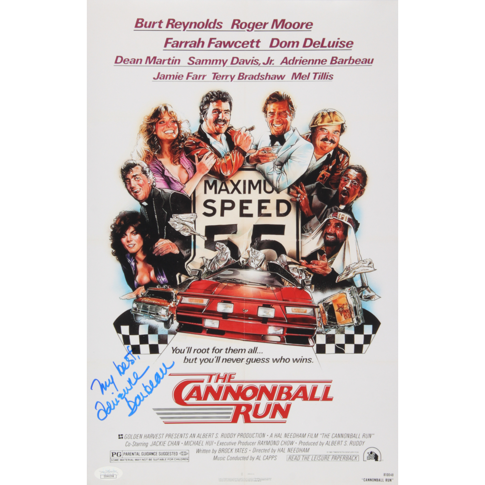 Adrienne Barbeau Signed "The Cannonball Run" 11x17 Photo Inscribed "My ...
