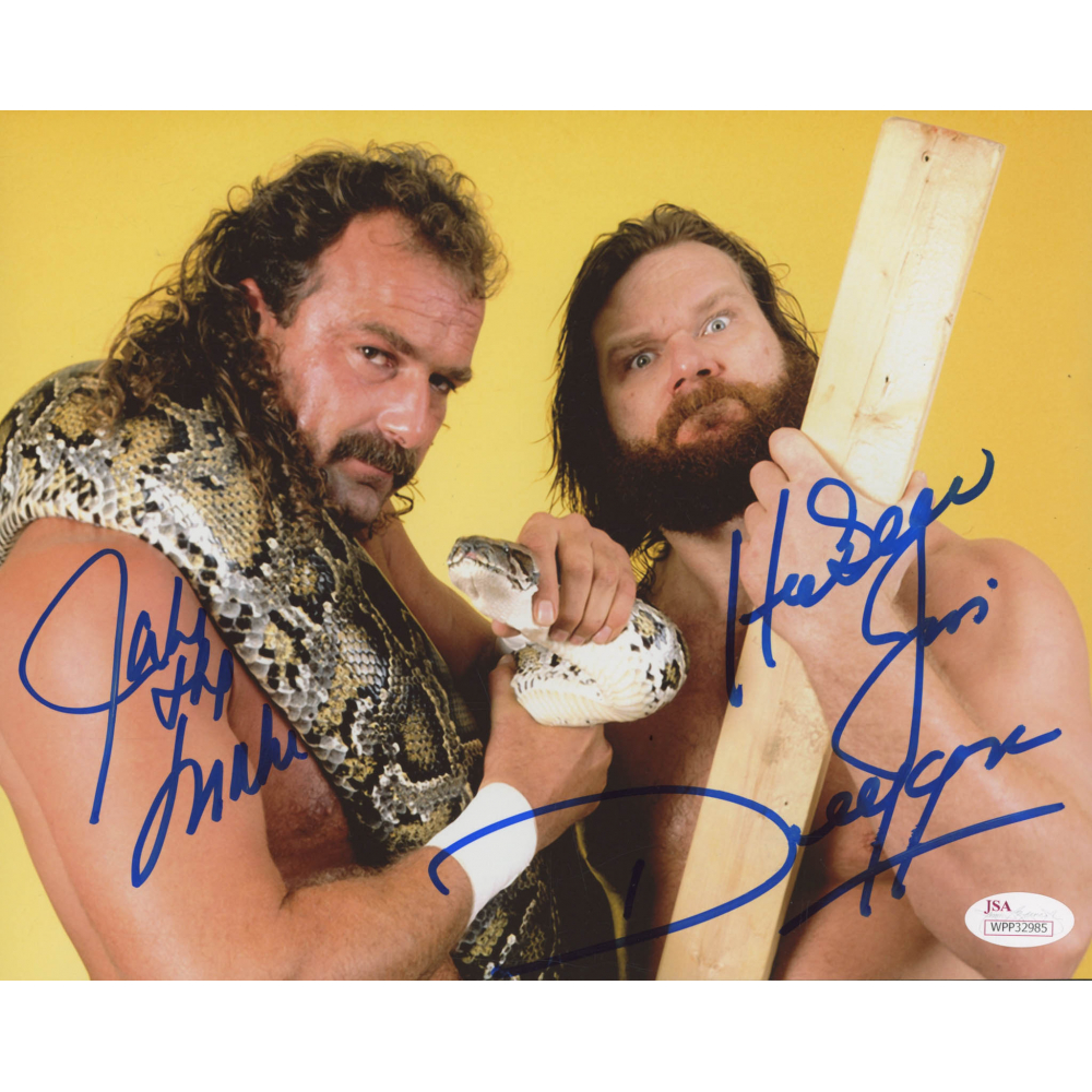 Jake "The Snake" Roberts & Jim Duggan Signed WWE 8x10 Photo Inscribed ...
