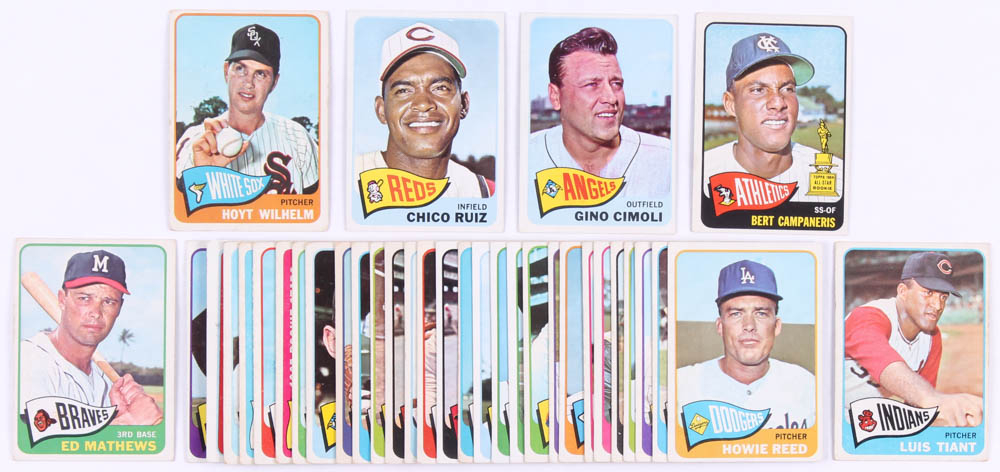 Lot of (35) 1965 Topps Baseball Cards with #266 Bert Campaneris RC ...