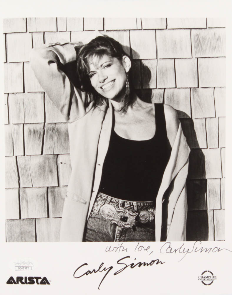 Carly Simon Signed 8x10 Photo Inscribed "With Love" (JSA COA ...