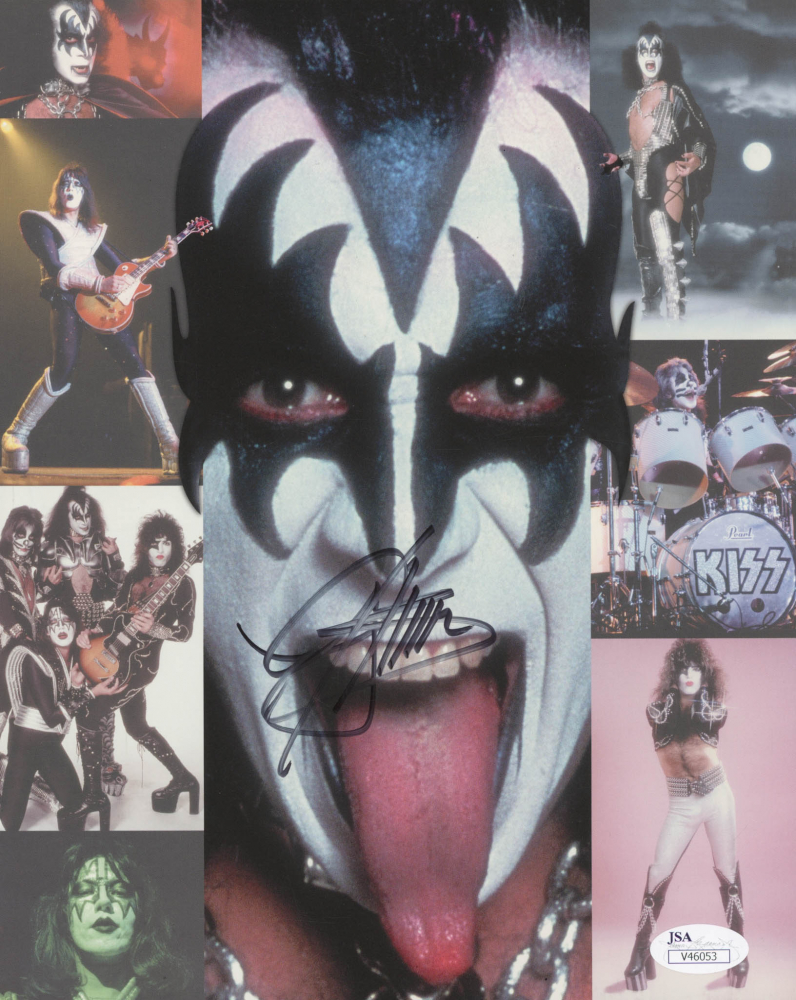 Gene Simmons Signed KISS 8x10 Photo (JSA COA) | Pristine Auction