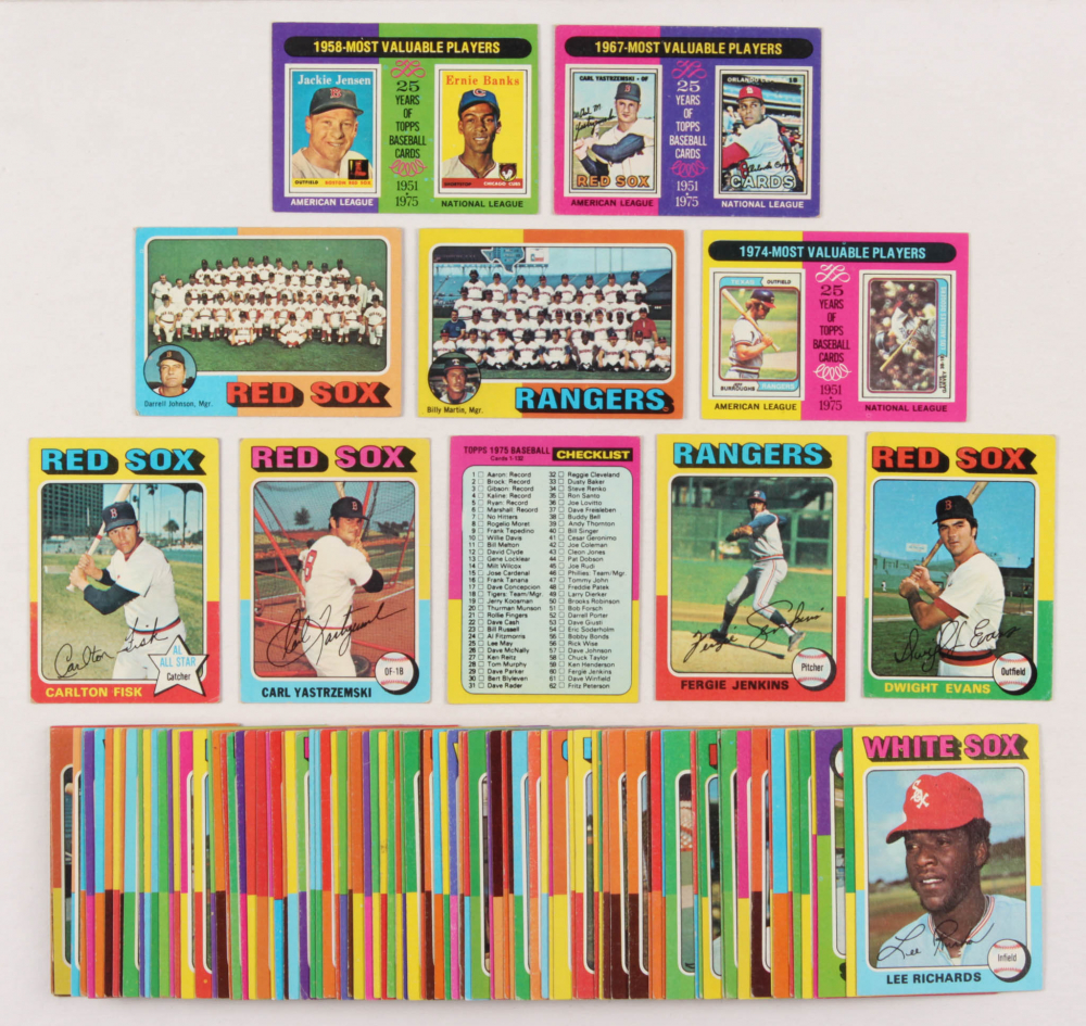 Lot of (100) 1975 Topps Baseball Cards with #60 Fergie Jenkins, #80 ...