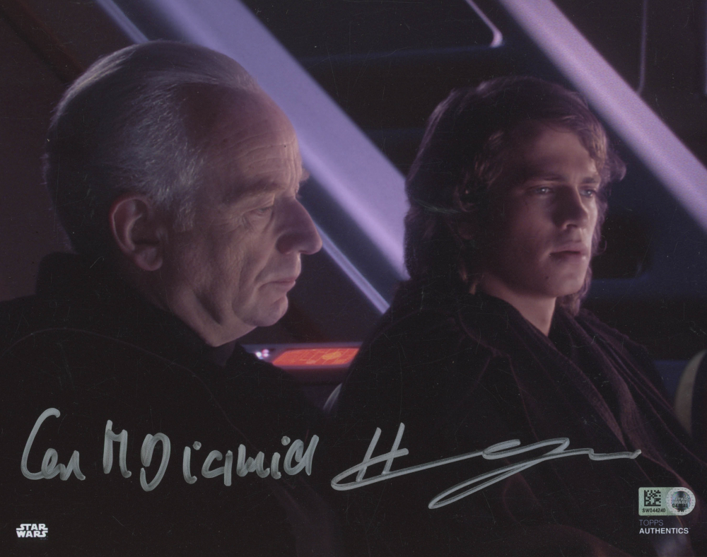 Ian McDiarmid & Hayden Christensen Signed "Star Wars" 8x10 Photo (Star ...