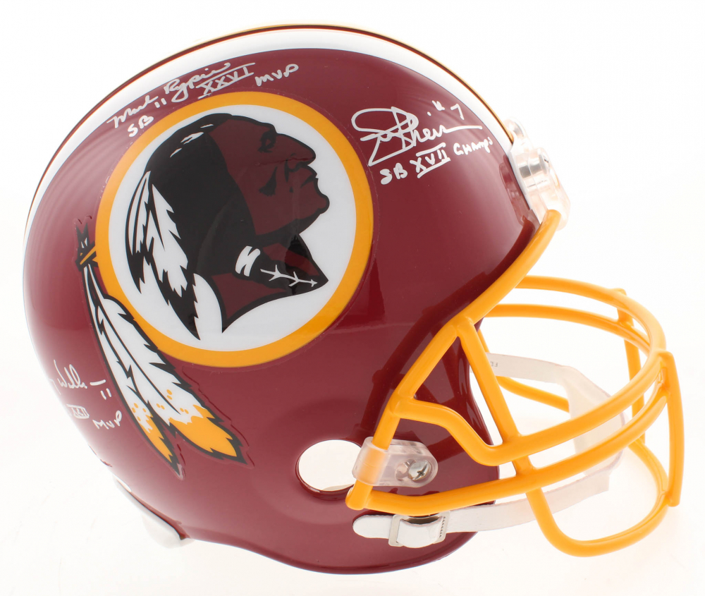 Super Bowl MVP's Washington Redskins Full-Size Helmet Signed by (3 ...