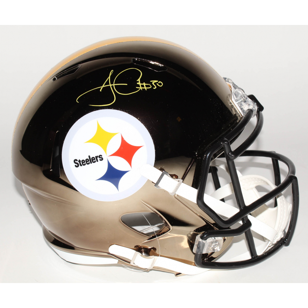James Conner Signed Steelers Full-Size Chrome Speed Helmet (Beckett ...