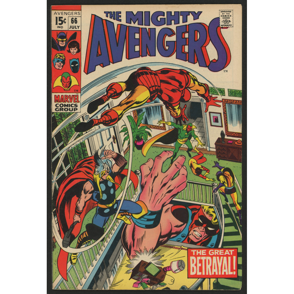 1969 "The Mighty Avengers" Issue #66 Marvel Comic Book | Pristine Auction