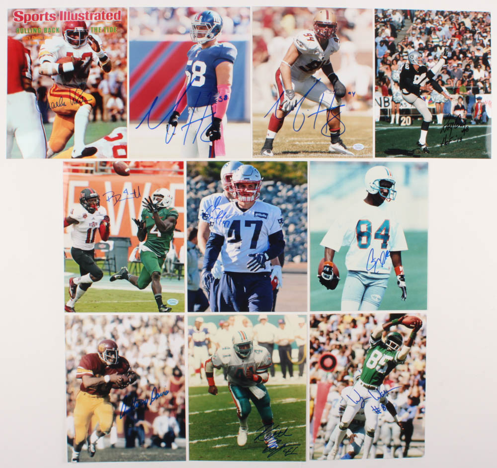 Lot of (10) Football Stars Signed 8x10 Photos with Ray Guy, Charles ...