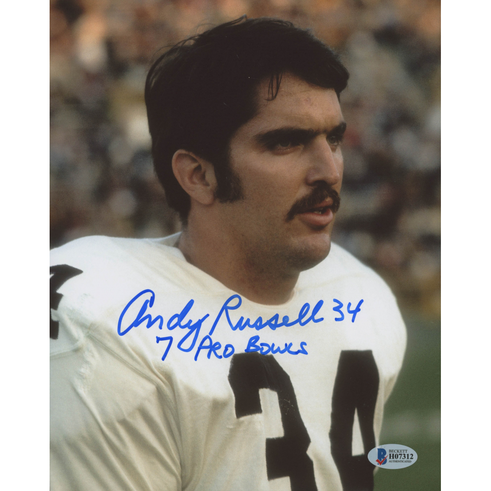 Andy Russell Signed Pittsburgh Steelers 8x10 Photo Inscribed "7 Pro ...
