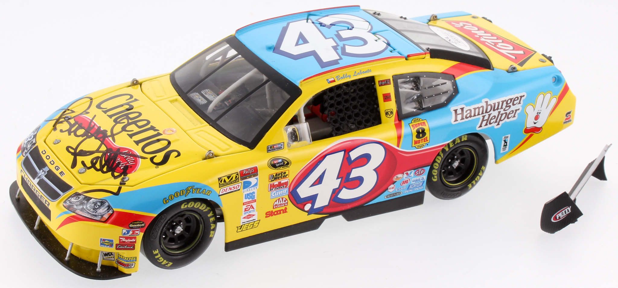 Bobby Labonte Signed LE #43 Cheerios 2008 Charger 1:24 Scale Die Cast ...