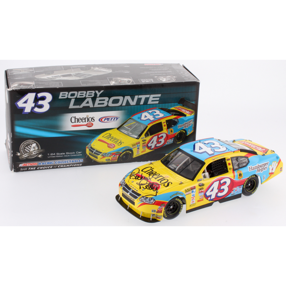 Bobby Labonte Signed LE #43 Cheerios 2008 Charger 1:24 Scale Die Cast ...