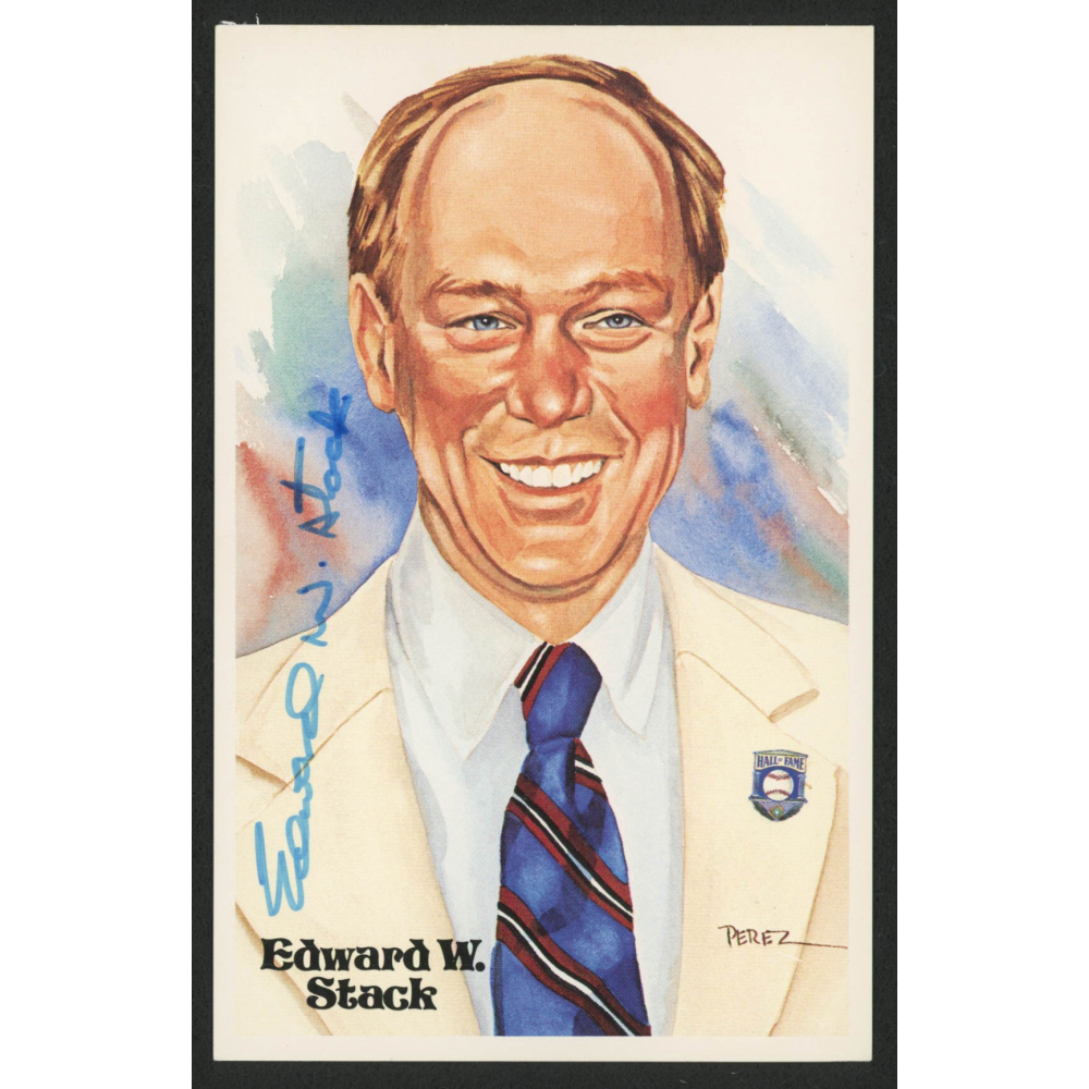 Edward W. Stack Signed LE 1980-02 Perez-Steele Hall of Fame Postcards # ...
