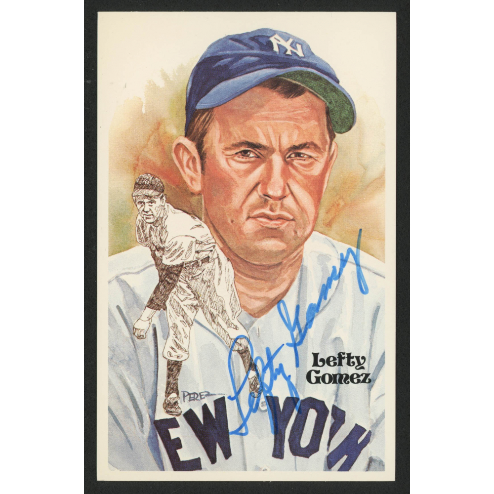 Lefty Gomez Signed LE 1980-02 Perez-Steele Hall of Fame Postcards #129 ...