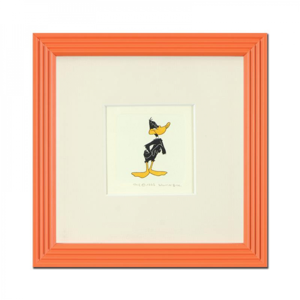 "Daffy Duck" Limited Edition 9x9 Custom Framed Etching with Hand-Tinted ...