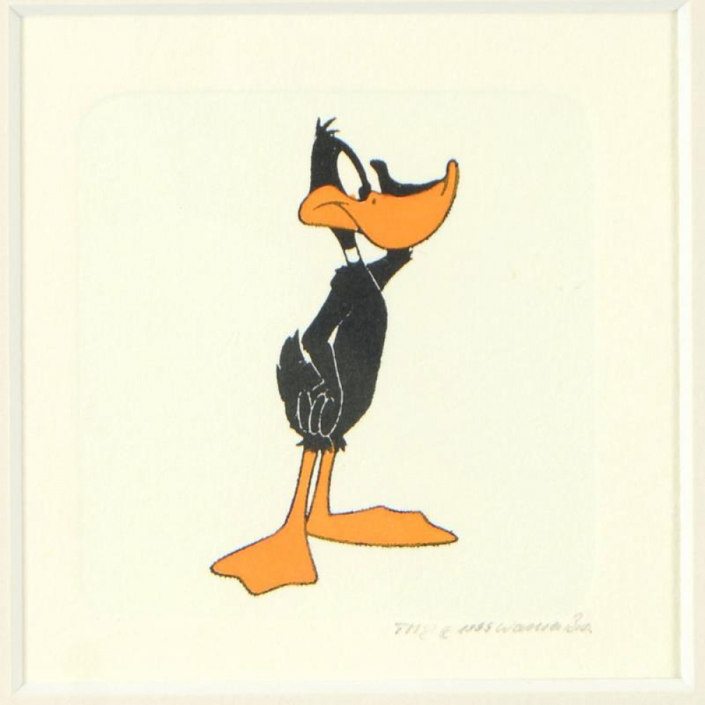 "Daffy Duck (Looking to the Side)" Limited Edition 9x9 Custom Framed ...