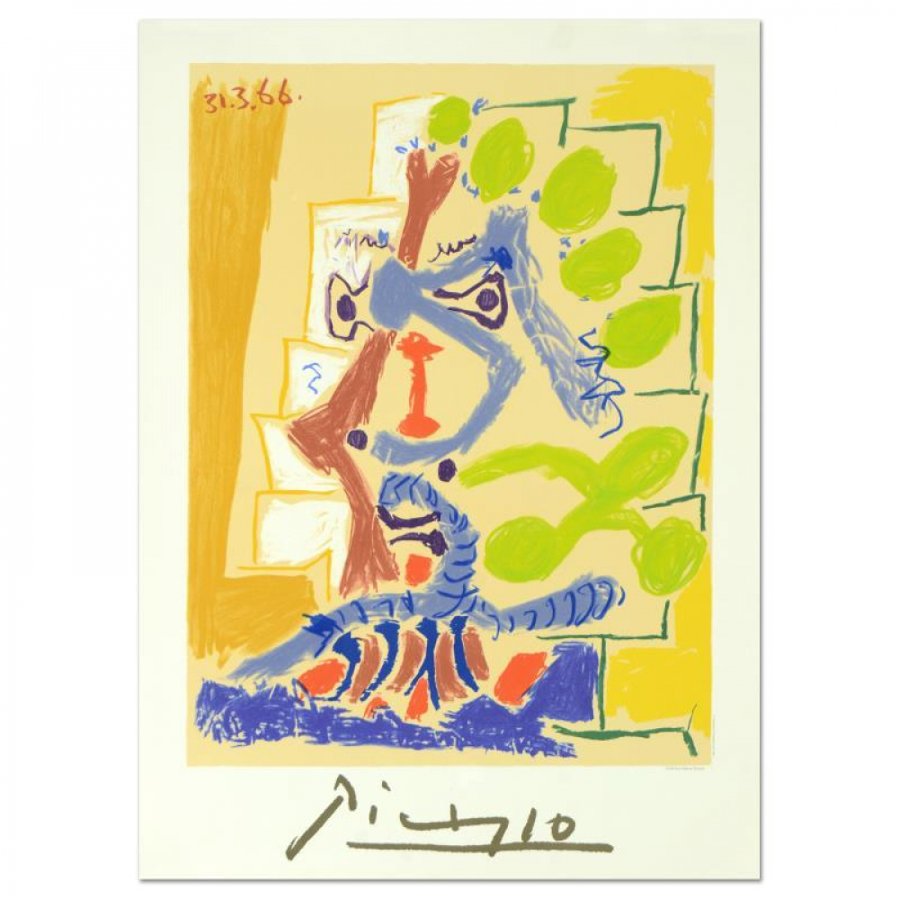 Pablo Picasso Plate Signed "Profile" 21x29 Original Lithograph ...