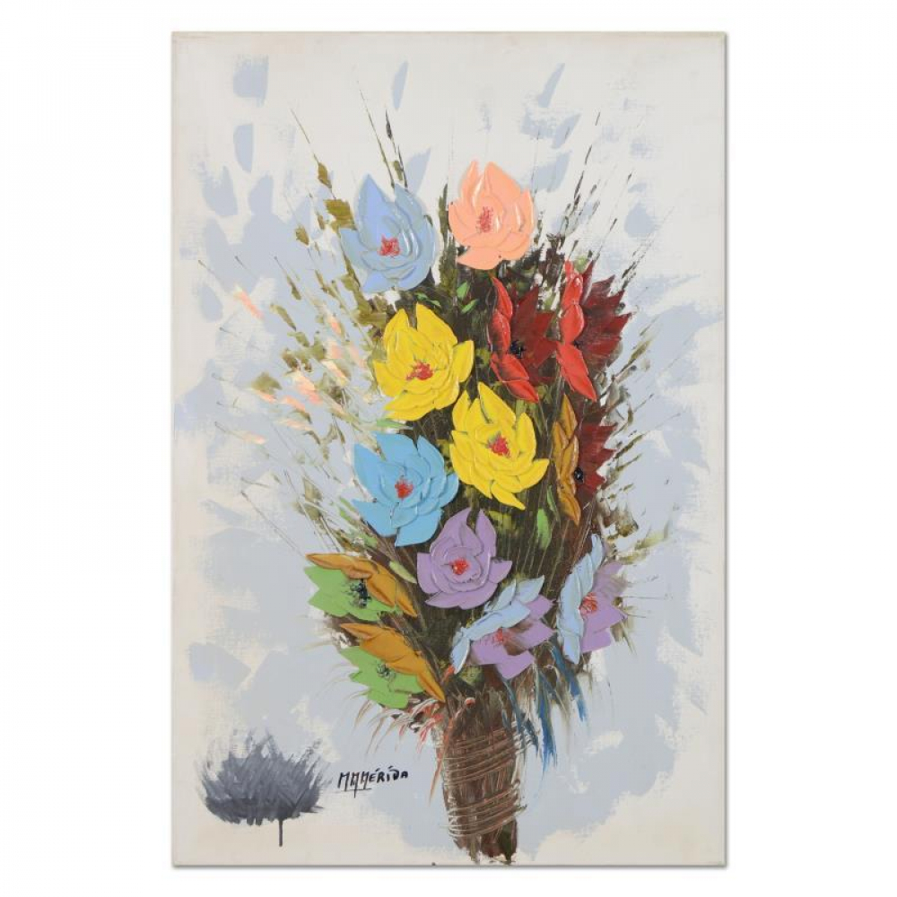 Manuel Munoz Merida Signed 24x36 Original Oil Painting on Canvas ...