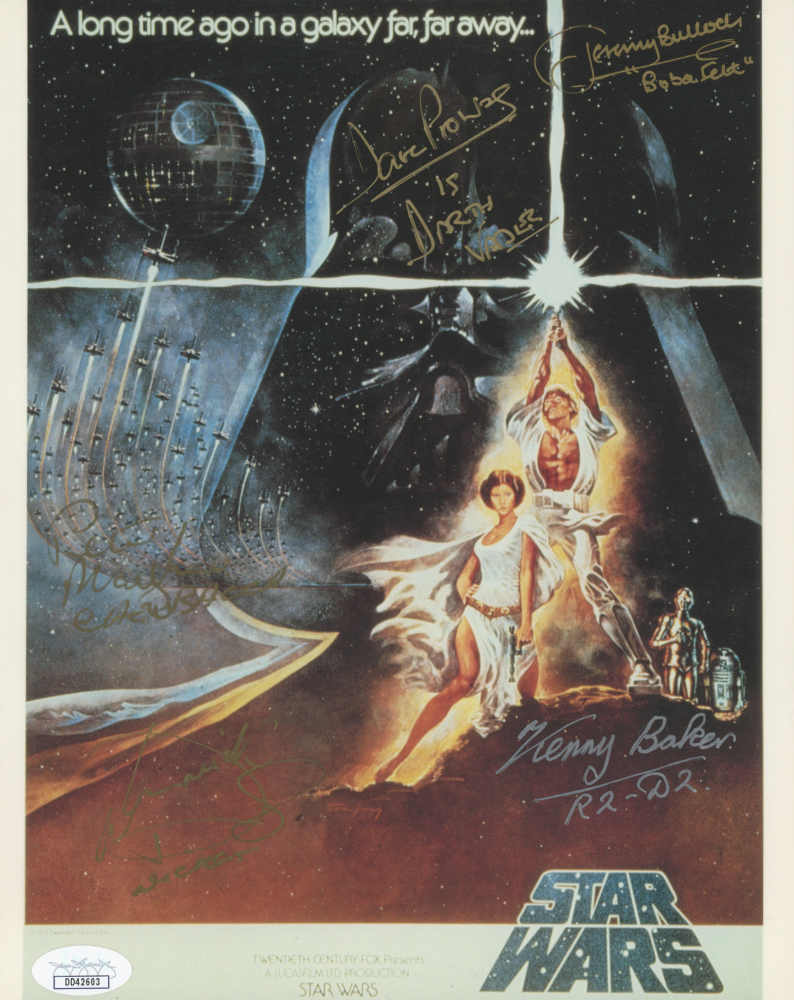Jeremy Bulloch, Dave Prowse, Kenny Baker, Warwick Davis, & Peter Mayhew ...