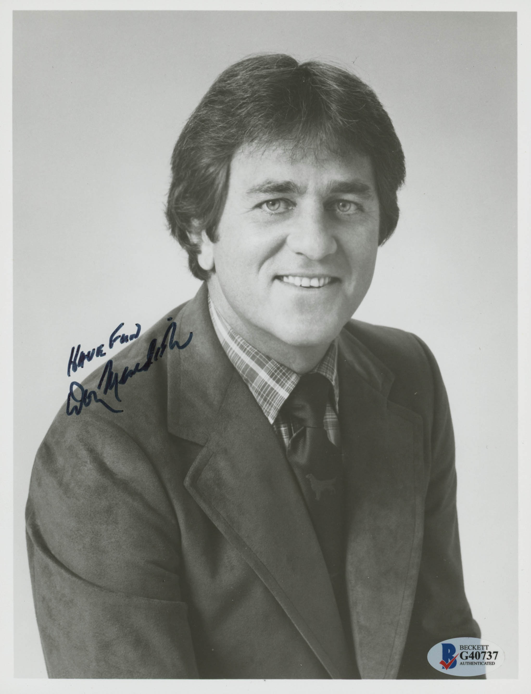 Don Meredith Signed Dallas Cowboys 8x10 Photo Inscribed "Have Fun ...
