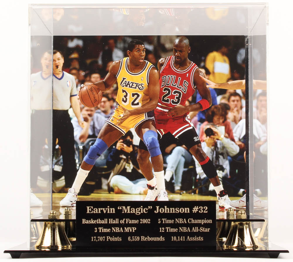 Magic Johnson Signed NBA Game Ball Series Basketball With High Quality ...