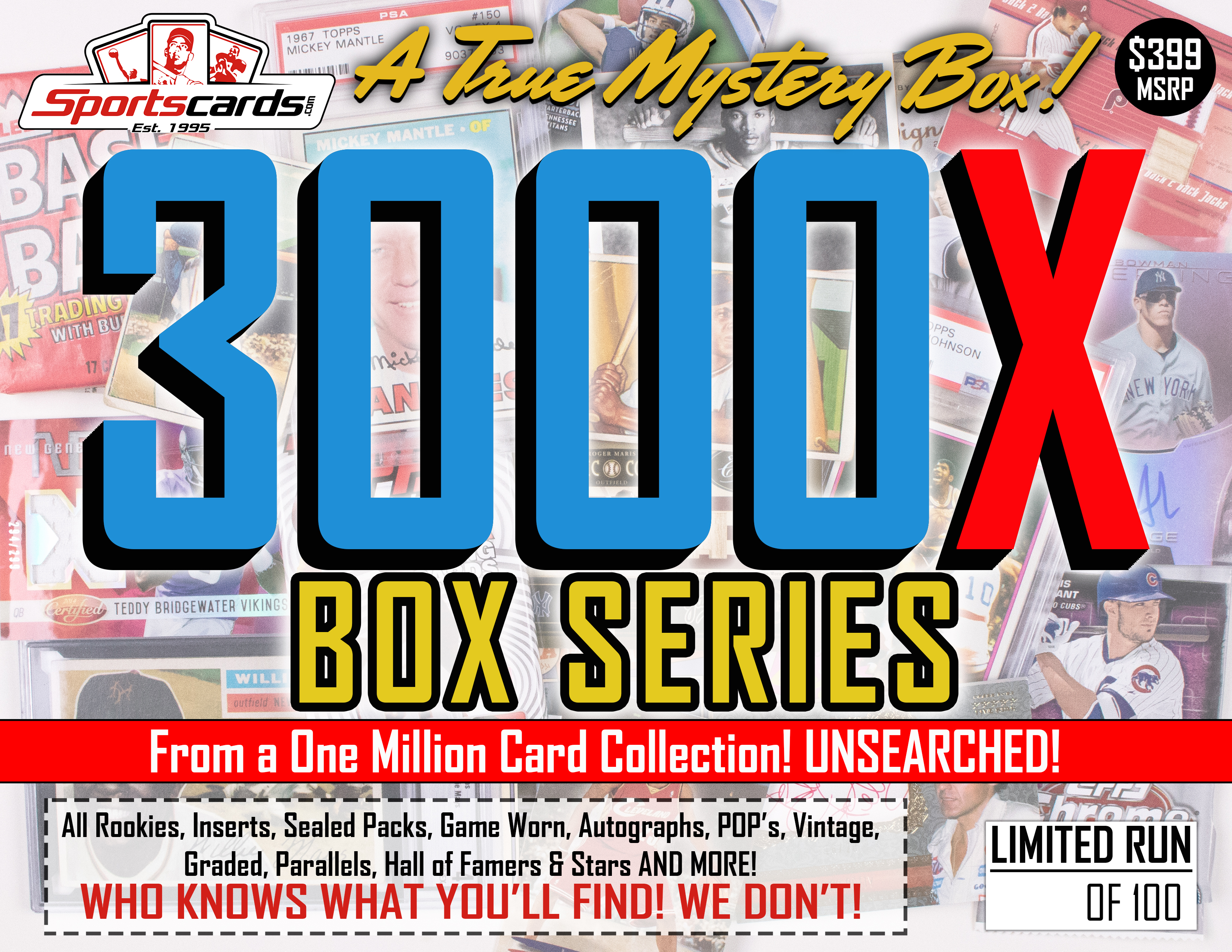 “MYSTERY 3000X SERIES” A True Sports Card Mystery Box! | Pristine Auction