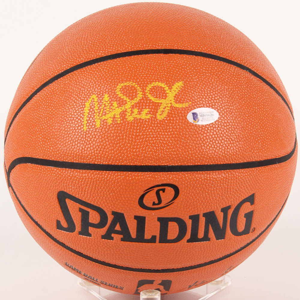 Magic Johnson Signed NBA Game Ball Series Basketball With High Quality ...
