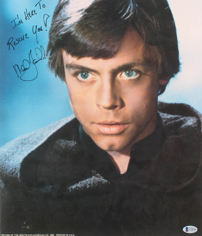 Mark Hamill Signed "Star Wars" 14x16.5 Photo Inscribed "I'm Here To ...