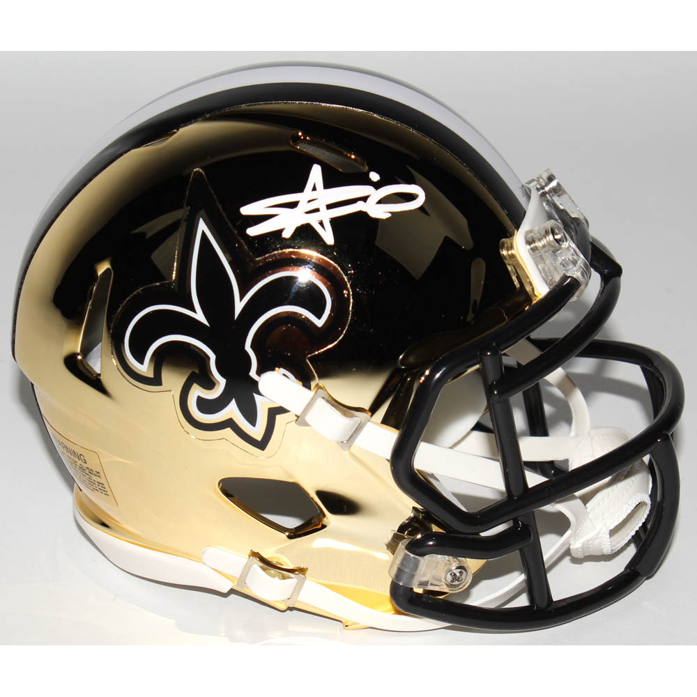 Alvin Kamara Signed Saints Chrome Speed Mini Helmet (Radtke COA ...