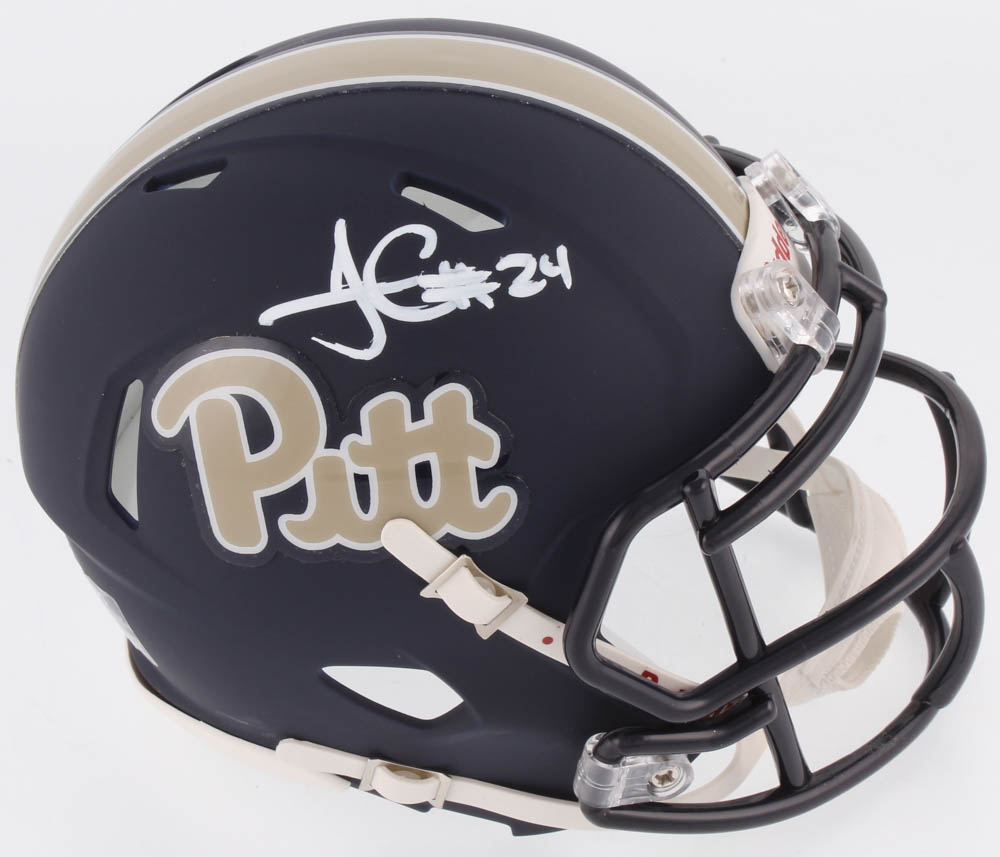 James Connor Signed Pittsburgh Panthers Speed Mini Helmet (Radtke COA ...