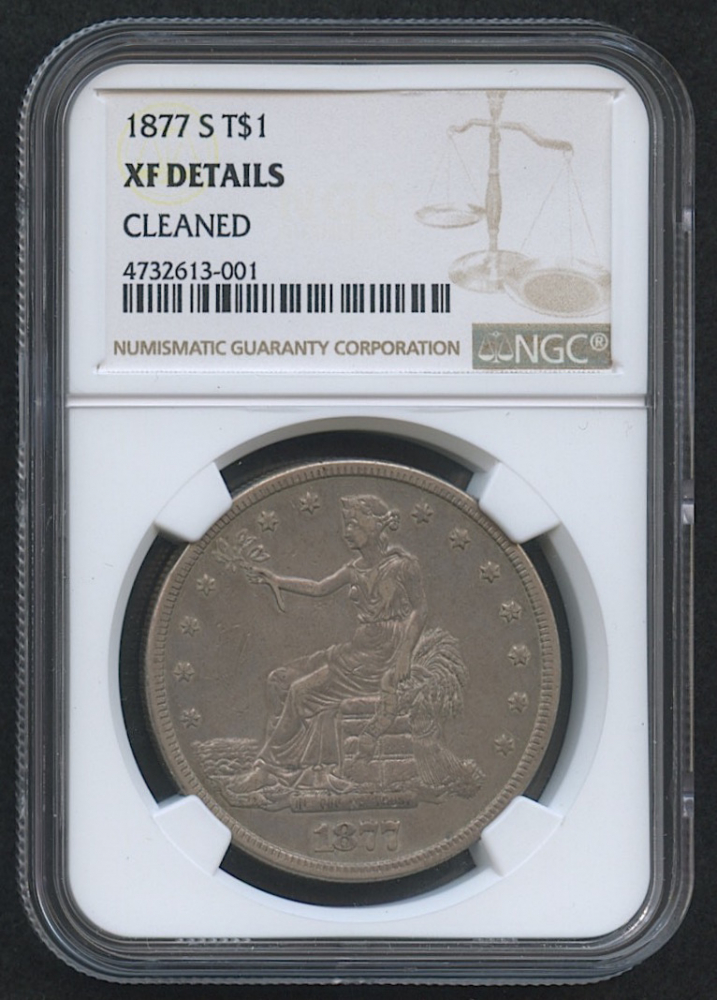 1877-S Trade Silver Dollar (NGC XF Details) | Pristine Auction