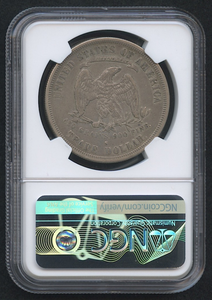 1877-S Trade Silver Dollar (NGC XF Details) | Pristine Auction