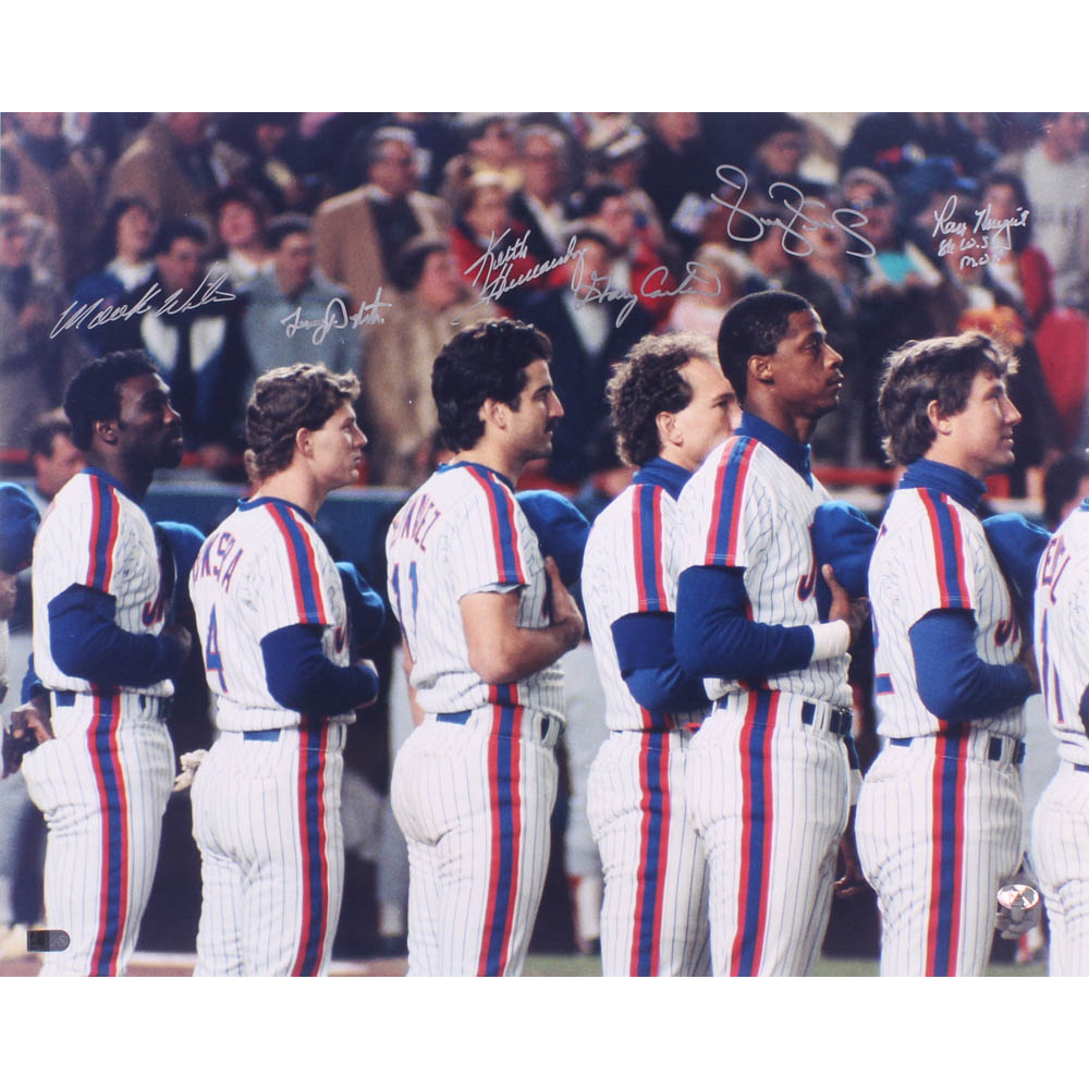 1986 New York Mets 16x20 Photo Signed By (6) With Gary Carter, Keith ...