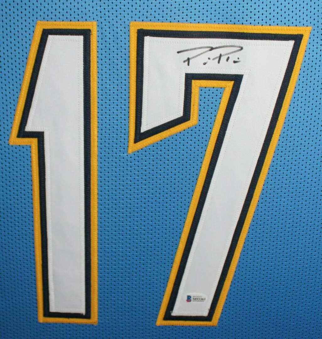 Philip Rivers Signed 35x43 Custom Framed Jersey (Beckett COA ...